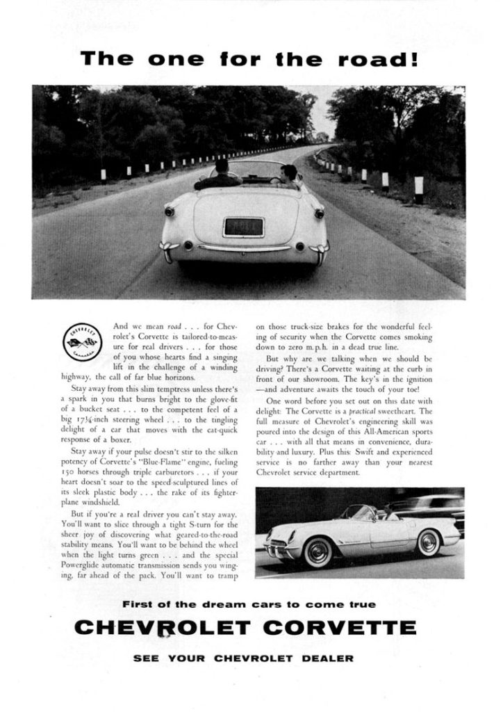 1954 Corvette Advertisements & Posters