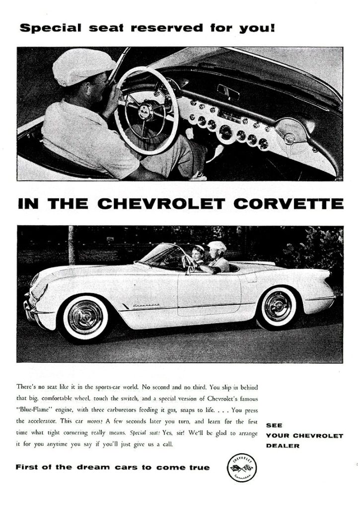1954 Corvette Advertisements & Posters