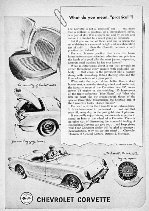 1955 Corvette Advertisements & Posters