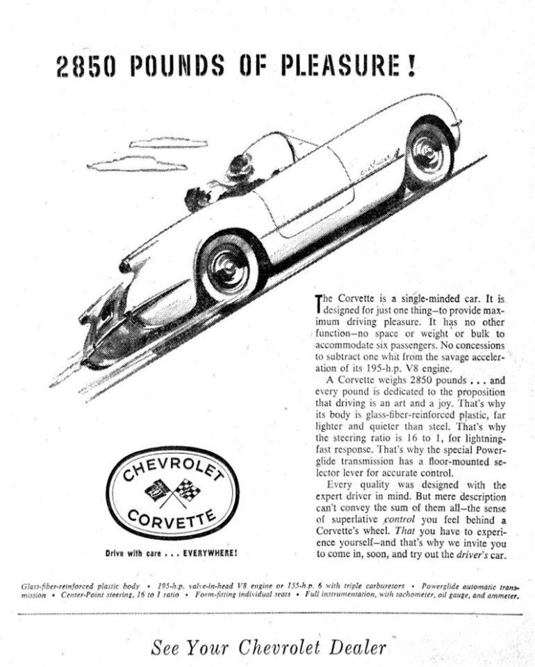 1955 Corvette Advertisements & Posters
