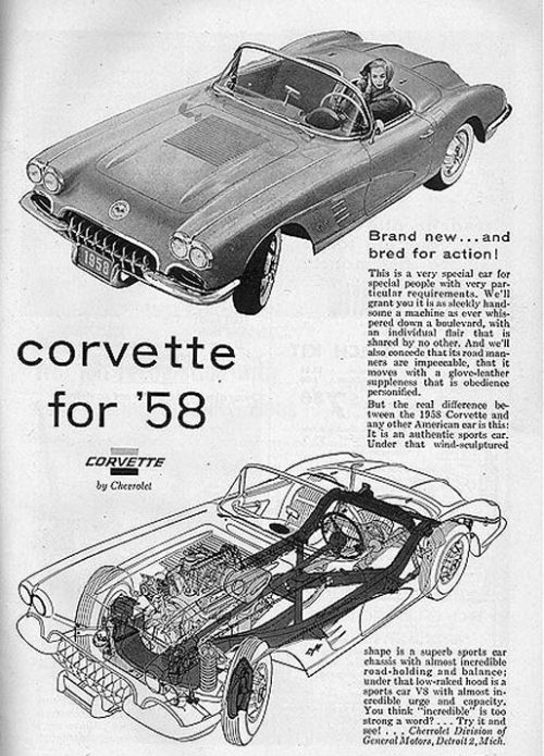 1958 Corvette Advertisements & Posters