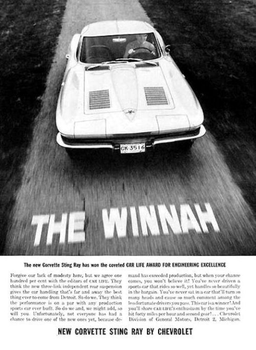 1963 Corvette Advertisements & Posters