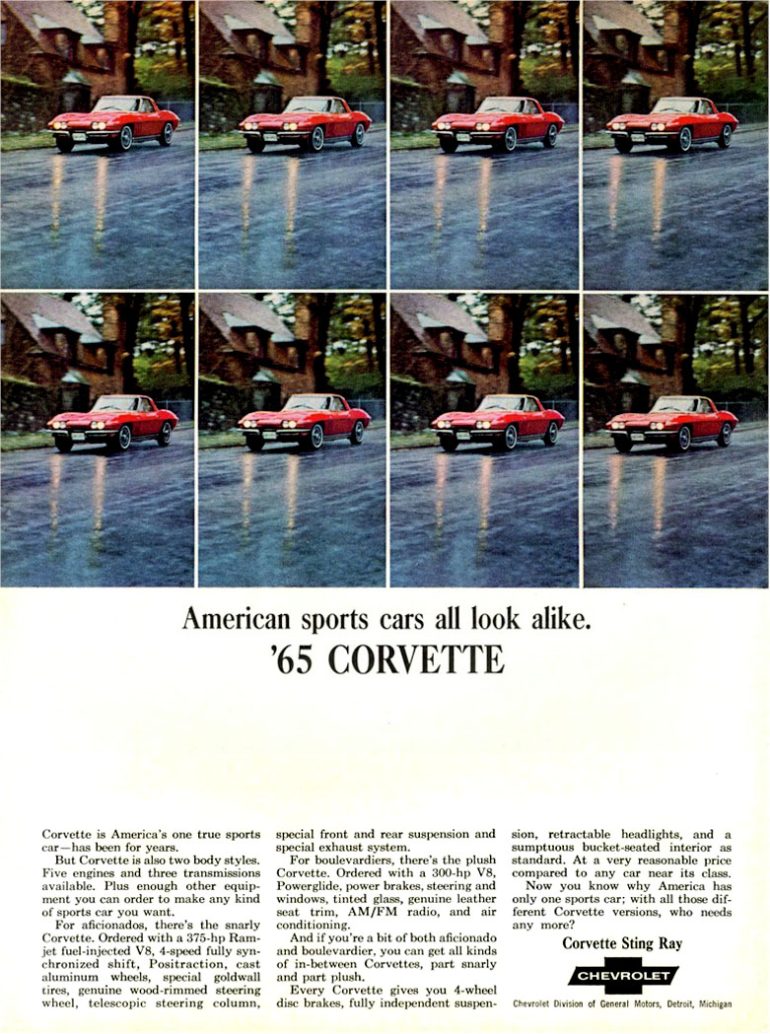 1965 Corvette Advertisements & Posters