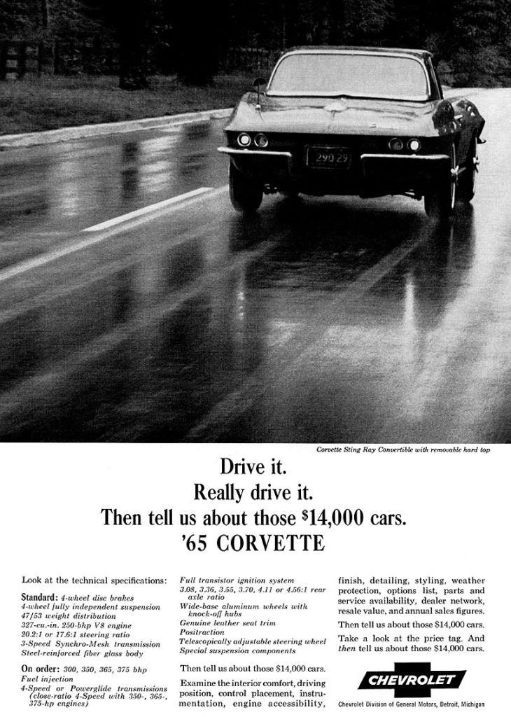 1965 Corvette Advertisements & Posters