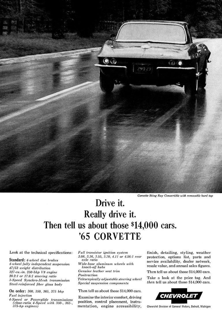 1965 Corvette Advertisements & Posters