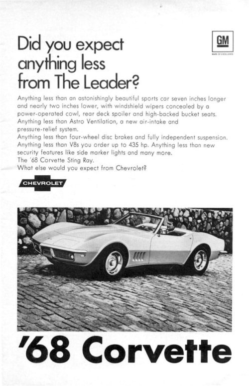 1968 Corvette Advertisements & Posters