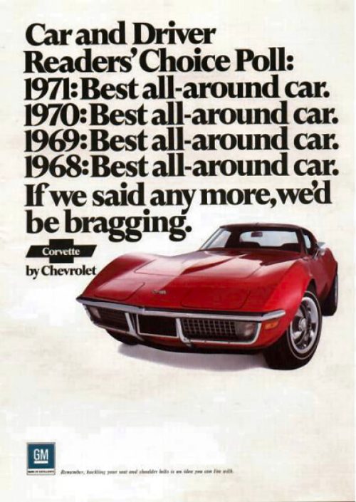 1971 Corvette Advertisements & Posters