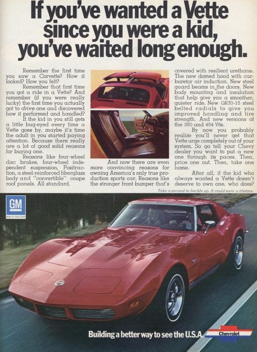 1973 Corvette Advertisements & Posters