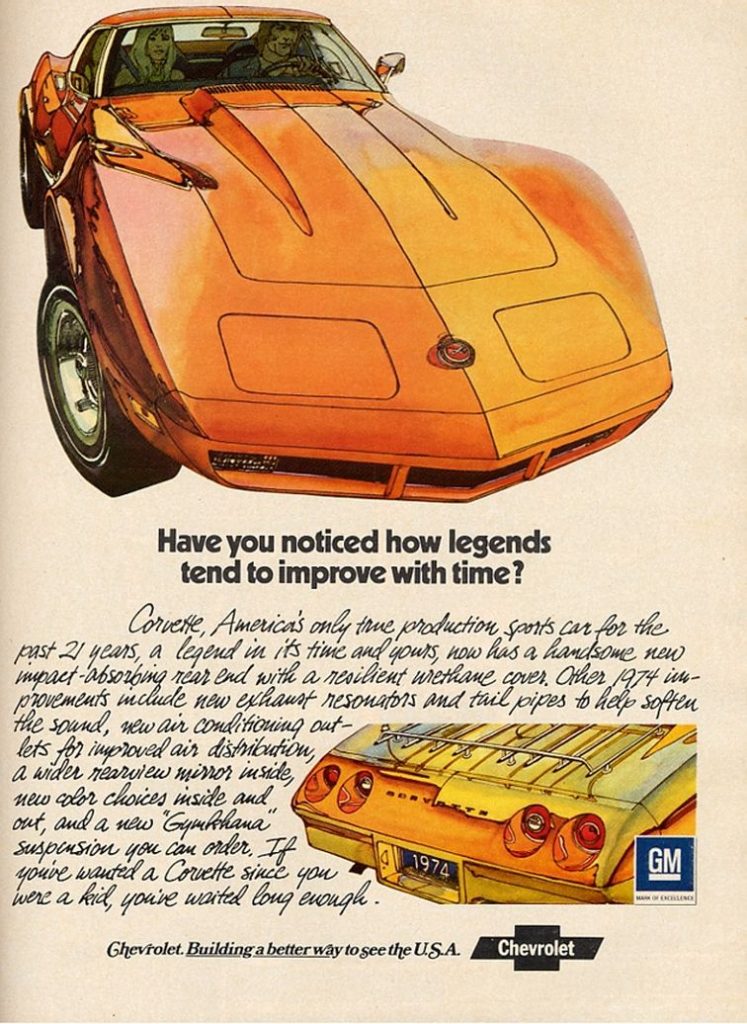 1974 Corvette Advertisements & Posters