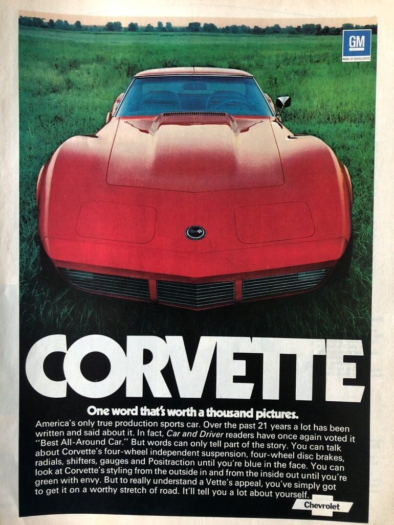 1974 Corvette Advertisements & Posters