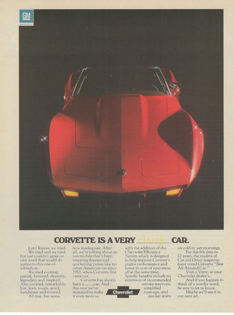 1975 Corvette Advertisements & Posters
