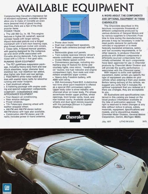 1978 Corvette Advertisements & Posters