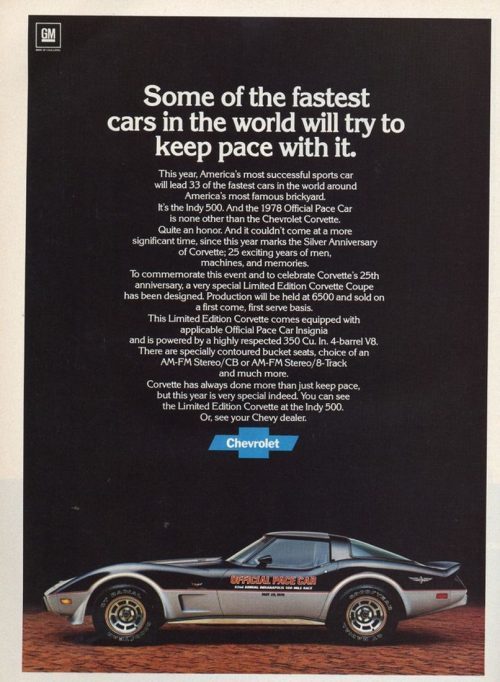 1978 Corvette Advertisements & Posters