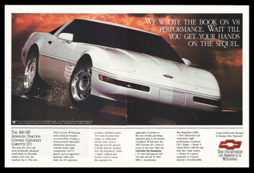 1992 Corvette Advertisements & Posters