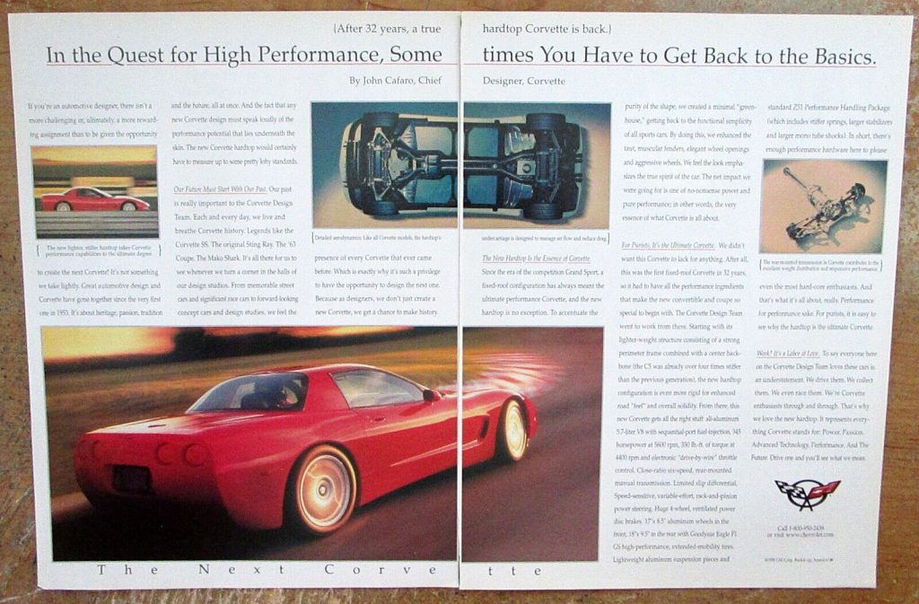 1999 Corvette Advertisements & Posters