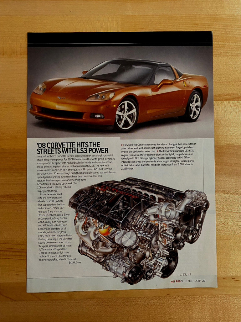 2007 Corvette Advertisements & Posters