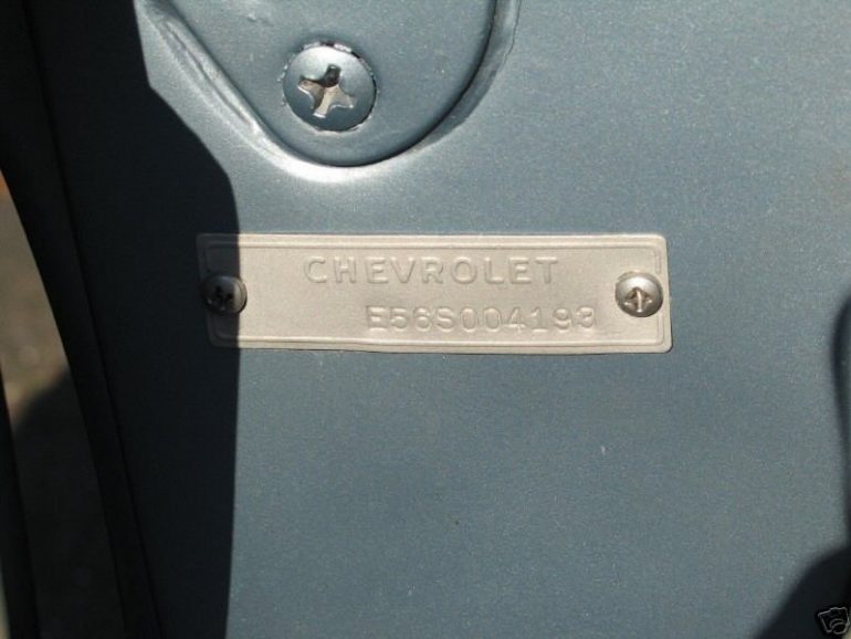 1957 Chevrolet Corvette VIN Numbers