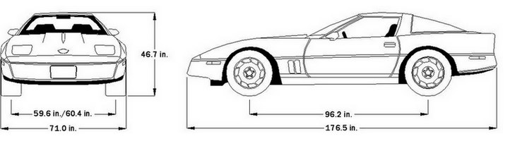 1986 Corvette Dimensions | | CorvSport.com