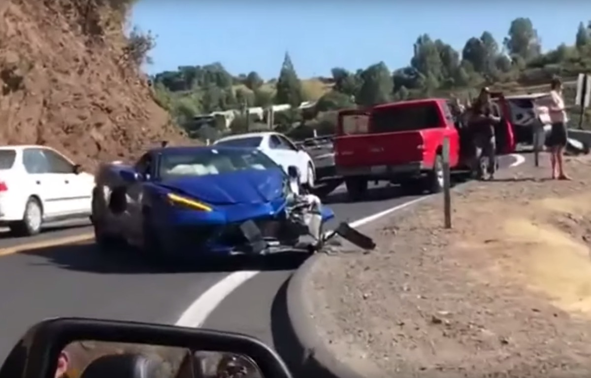 The 2020 Corvette Stingray has its First Accident and Here's the Video ...