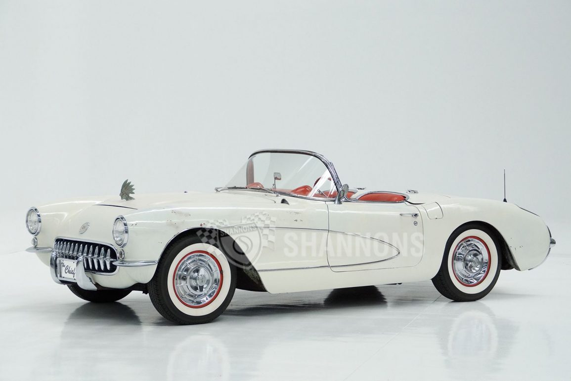 Polo White 1956 Chevrolet Corvette