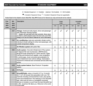 2020 Corvette Order Guide | | CorvSport.com