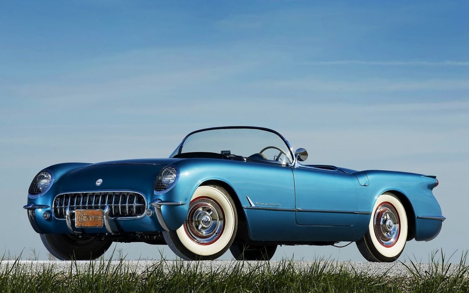 Pennant Blue 1955 Chevrolet Corvette