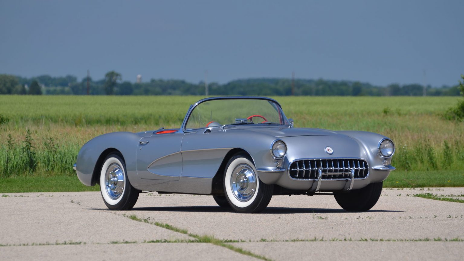 Inca Silver 1957 Chevrolet Corvette