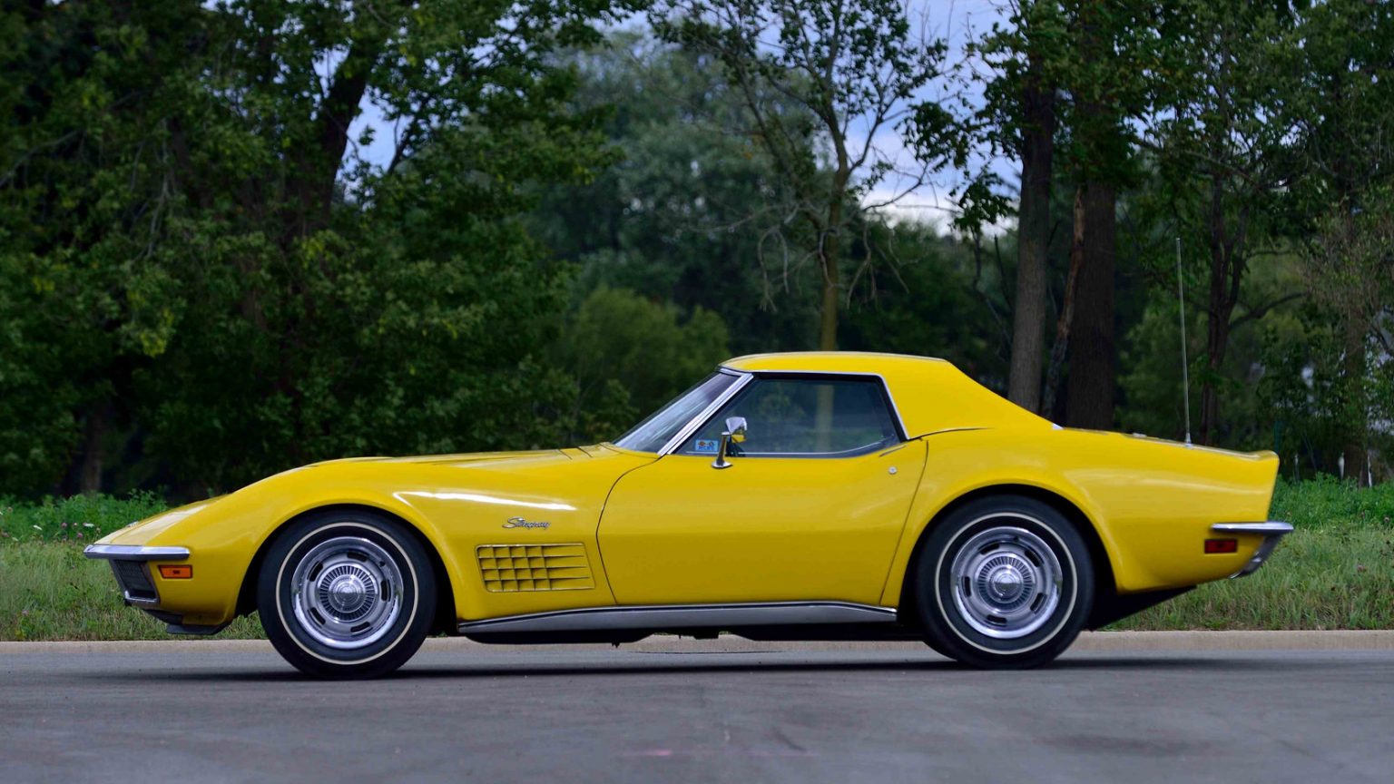 Sun Kissed Legend Unveiling The Majesty Of A Yellow 1972 Corvette Stingrayfeed