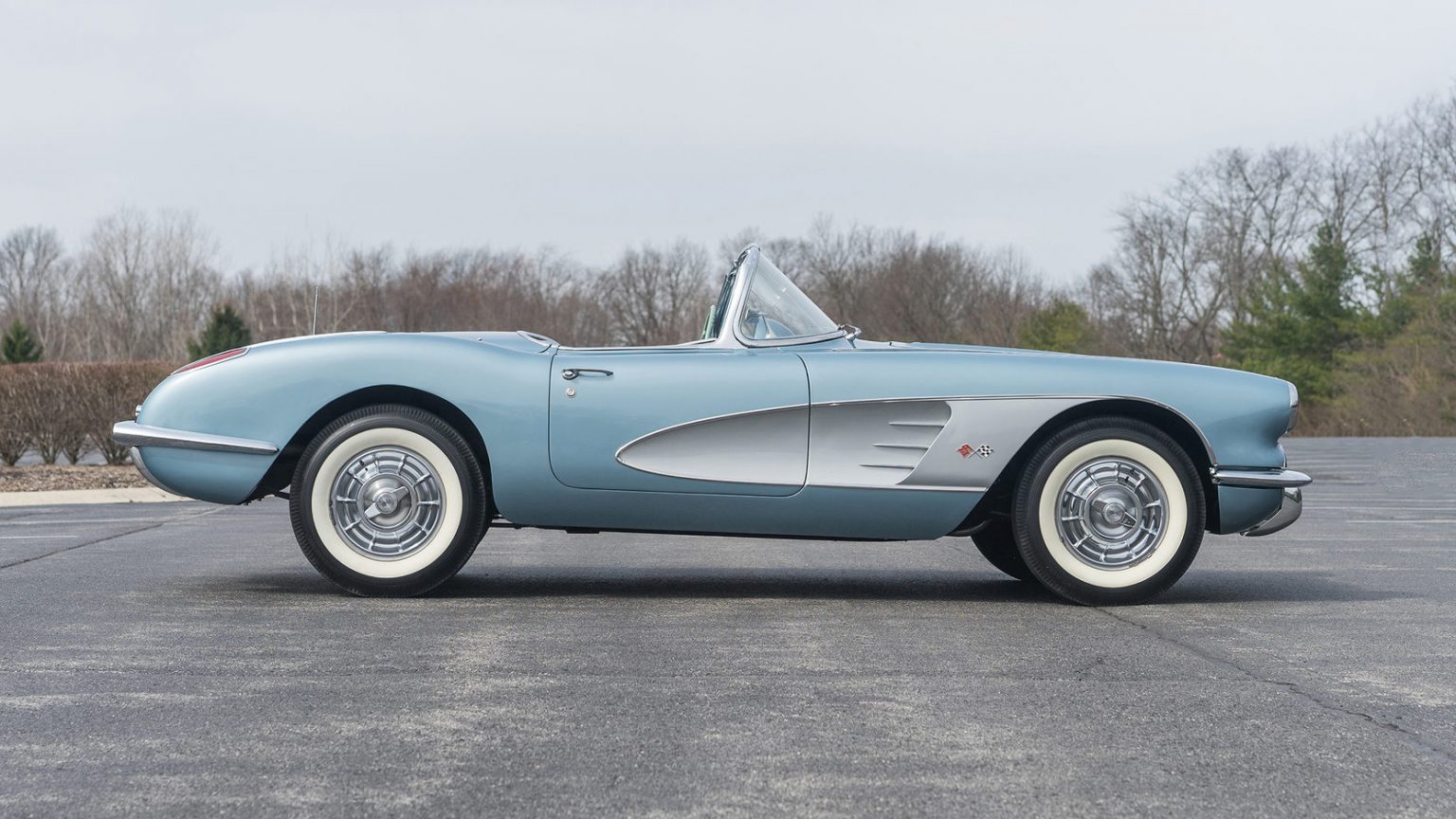 Silver Blue 1958 Chevrolet Corvette