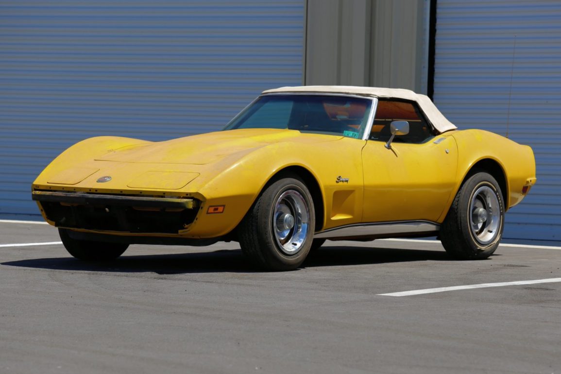 Yellow 1973 Chevrolet Corvette