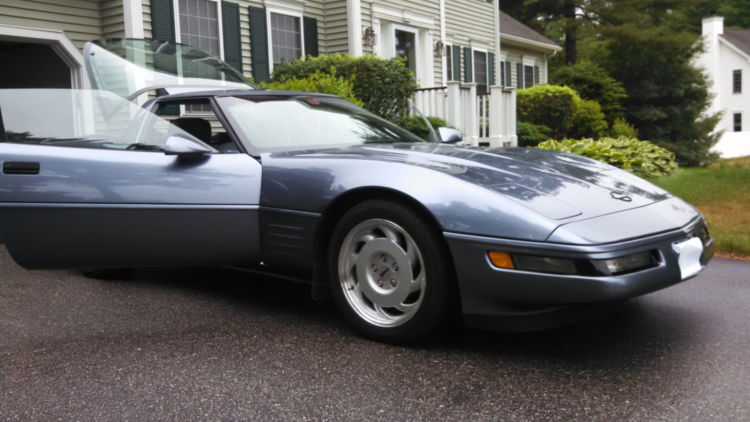 Steel Blue 1991 Chevrolet Corvette