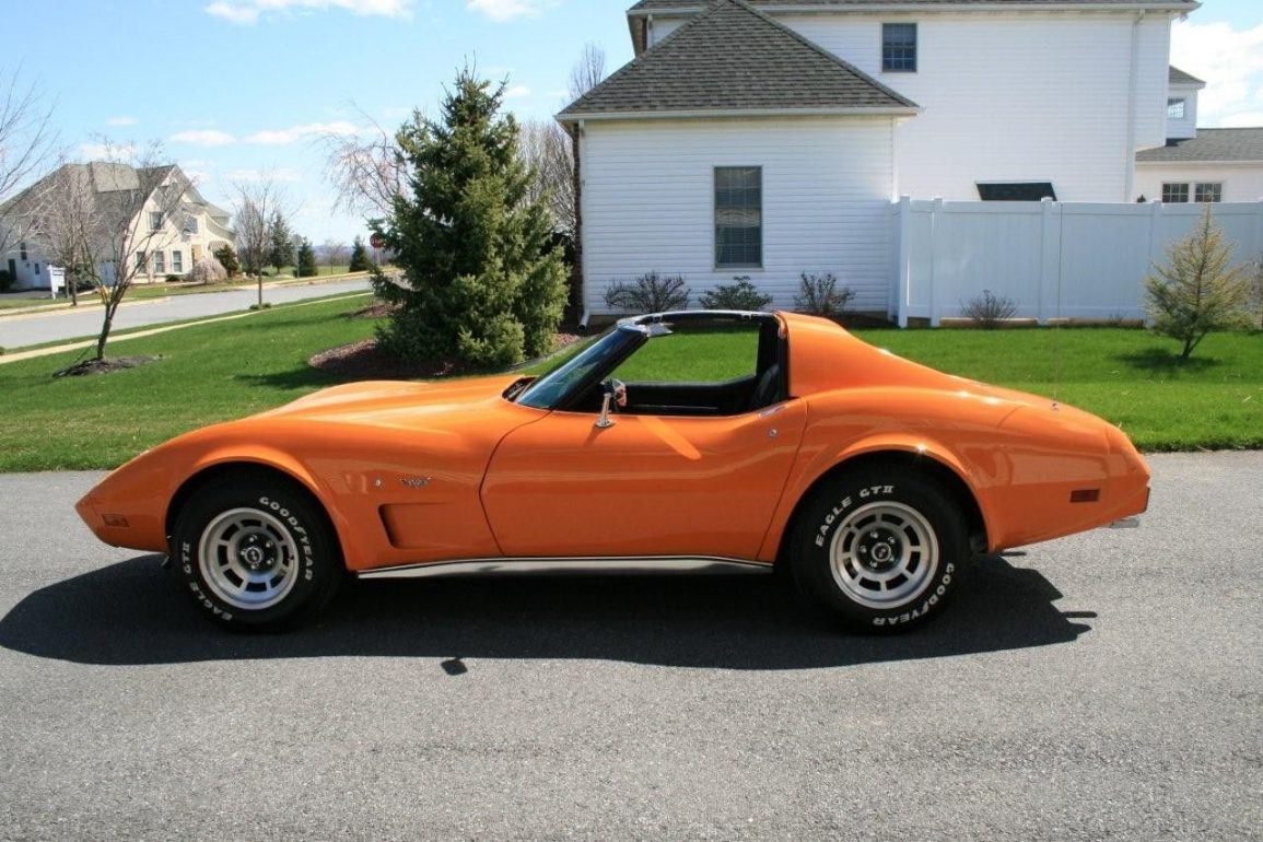 Orange 1977 Chevrolet Corvette