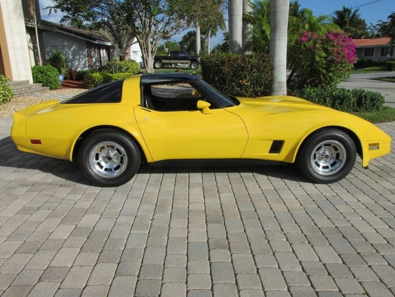 Yellow 1981 Chevrolet Corvette