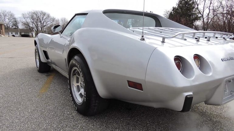 Silver 1977 Chevrolet Corvette