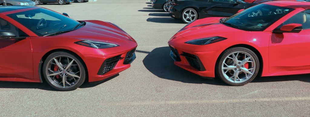 2021 Corvette in Red Mist Metallic Spotted