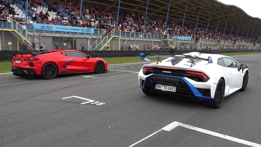 Drag Race: C8 Corvette Versus Lamborghini Huracan STO