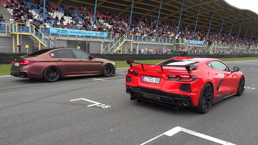 DRAG RACE: Corvette C8 vs BMW M5 F90 Competition