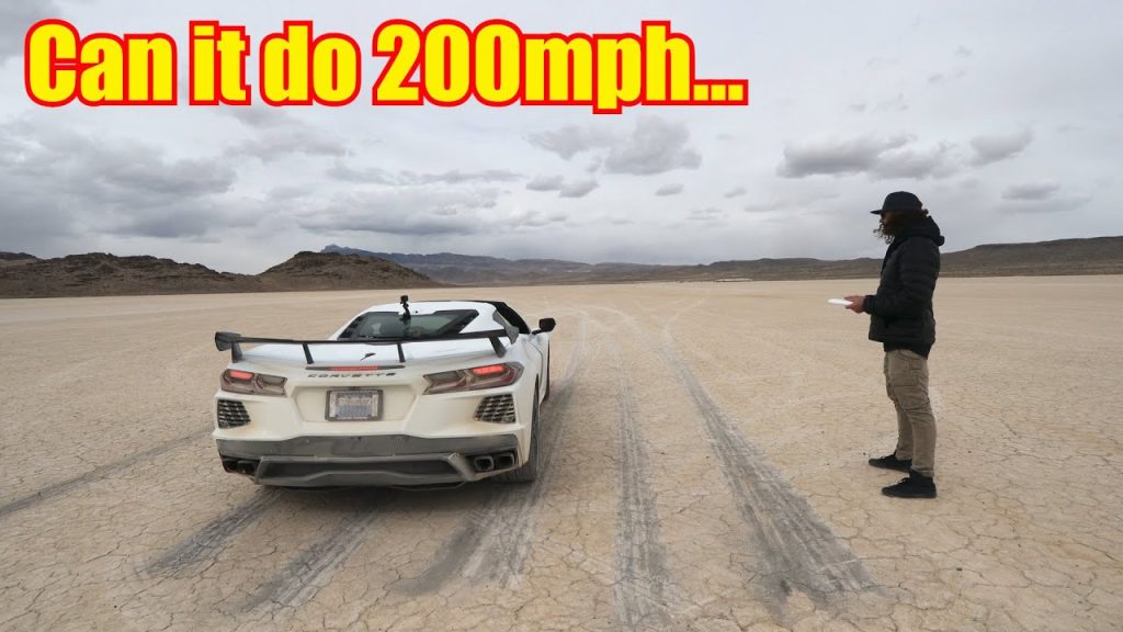 C8 Corvette Top Speed Run On A Dry Lake Bed In Utah