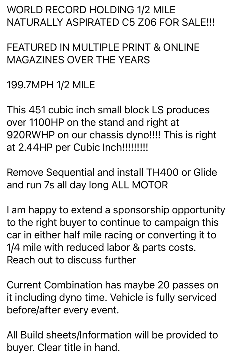 Here's Your Chance To Own The Infamous 199.7 MPH World Record Setting ...