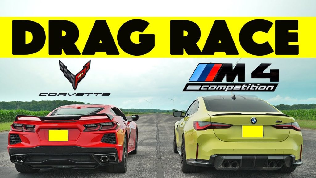 2022 C8 Corvette vs 2022 BMW M4 Comp: Drag and Roll Race