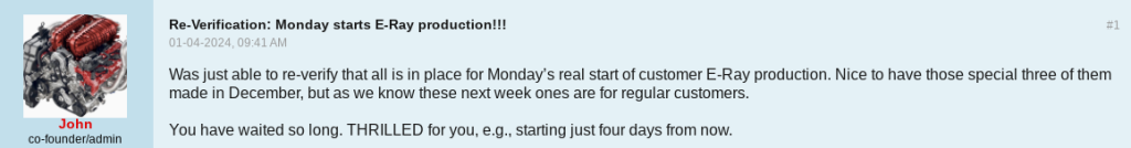 The Interesting Journey Of Early E-Ray Production For Customer Cars