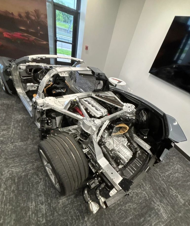 Why This Stripped Cutaway C8 Corvette Display Has Social Media Talking