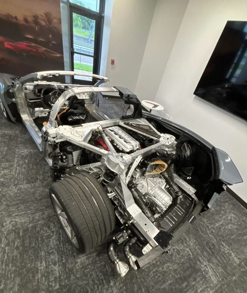 Why This Stripped Cutaway C8 Corvette Display Has Social Media Talking