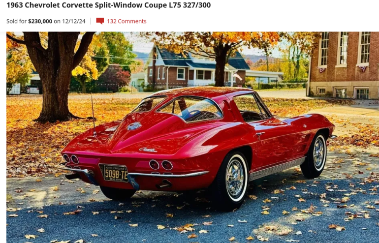 5 Recent Corvette Auction Sales We Think You'll Like: Split Window ...