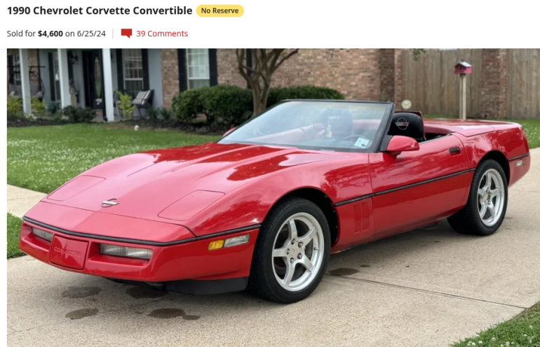 The Top 7 Cheapest Corvettes Sold At Bring A Trailer In 2024