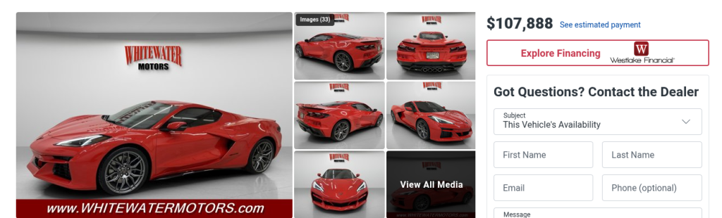 Bargain Hunting: The Cheapest C8 Corvette Z06s Currently In The Market