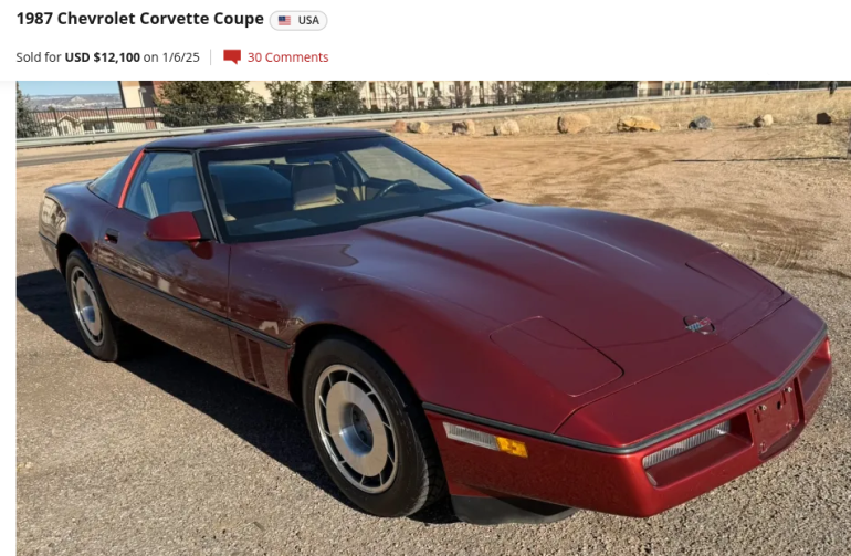 The Top 5 Cheapest Corvettes To Bring In The New Year At Bring a Trailer