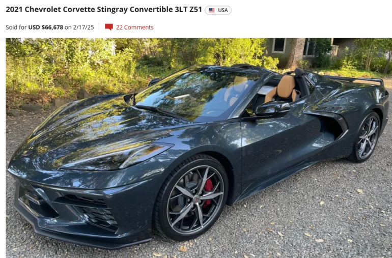The Top 10 Most Expensive C8 Corvettes To Hammer At BaT In 2025 Q1