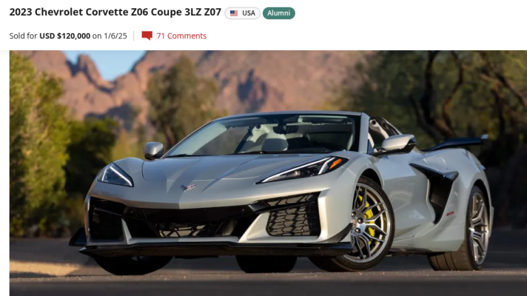 The Top 10 Most Expensive C8 Corvettes To Hammer At BaT In 2025 Q1
