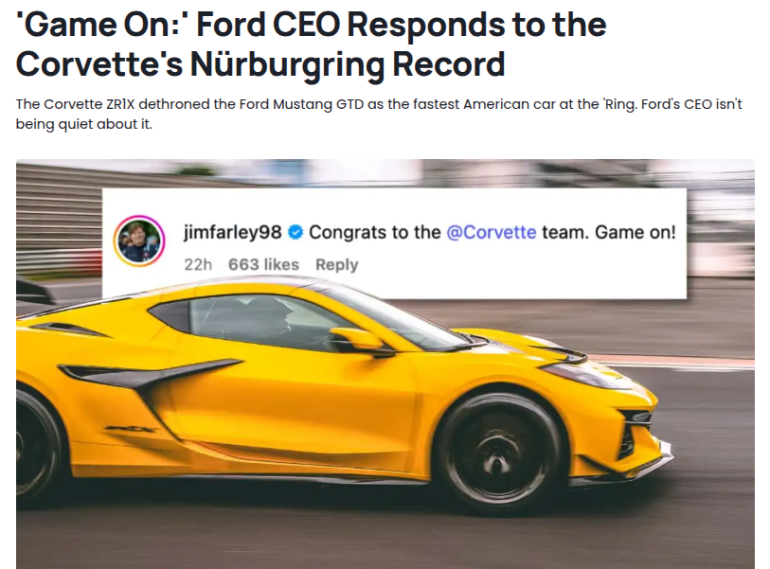 CorvSport's Curated Corvette News: '26 ZR1X Pricing; Ford CEO Reacts; C9 Rumors, And More...